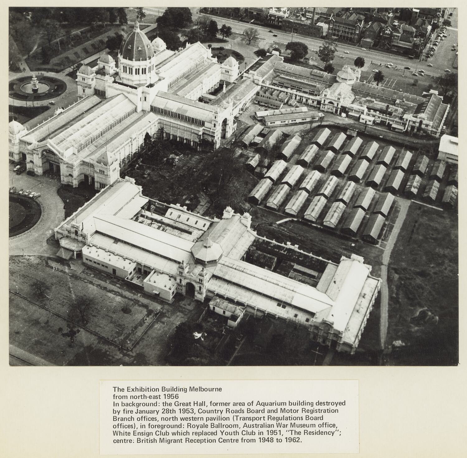 Photograph - Aerial View of the Exhibition Building from North East ...