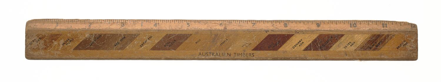 Ruler - Australian Timbers, Imperial Measurements, circa 1955