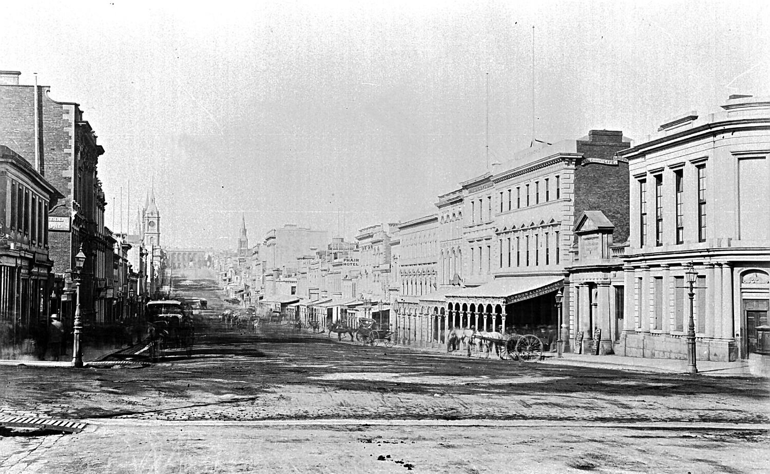 Negative - Eastern View Along Collins Street, Melbourne, Victoria ...