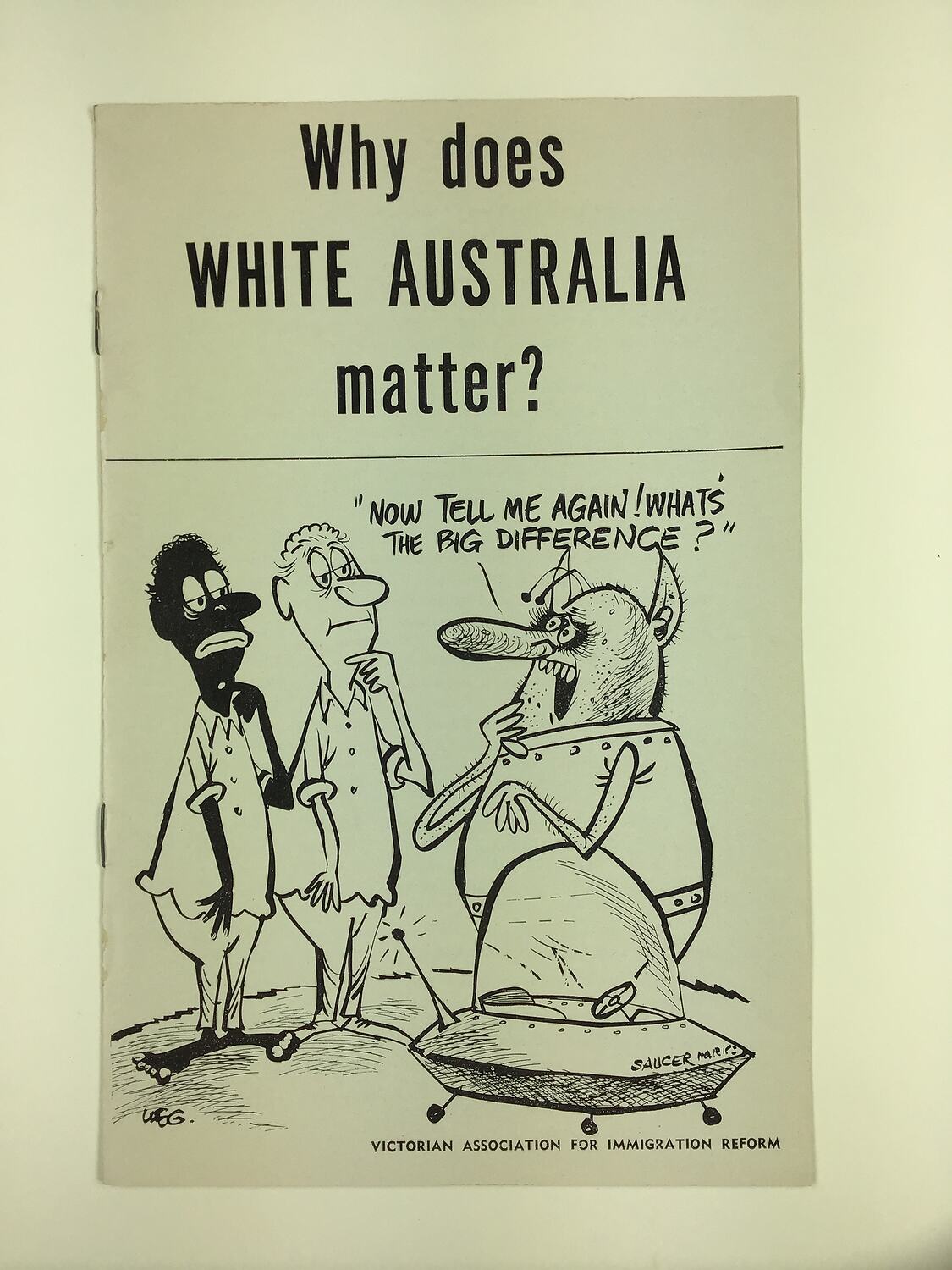 Pamphlet - 'Why Does White Australia Matter?', Victorian Association ...