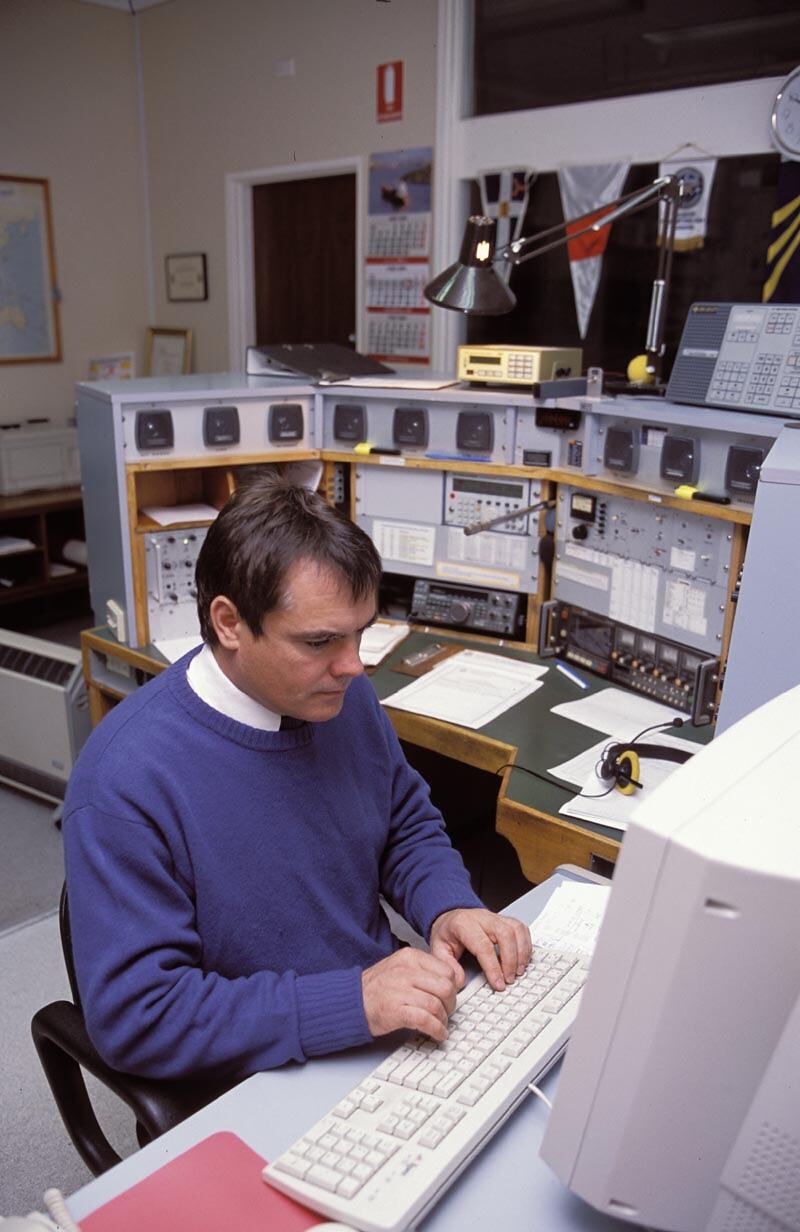 Slide - Operator's Room, Melbourne Coastal Radio Station, Cape Schanck ...