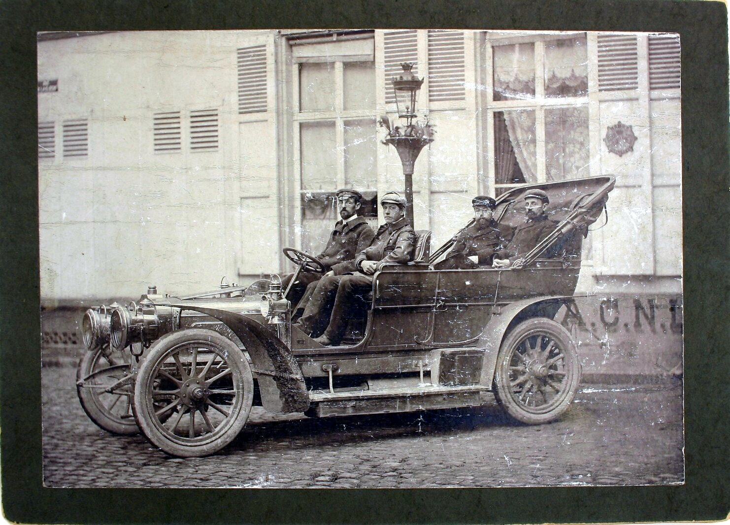 Photograph - Four Men in Motor Car, Russia, 1912