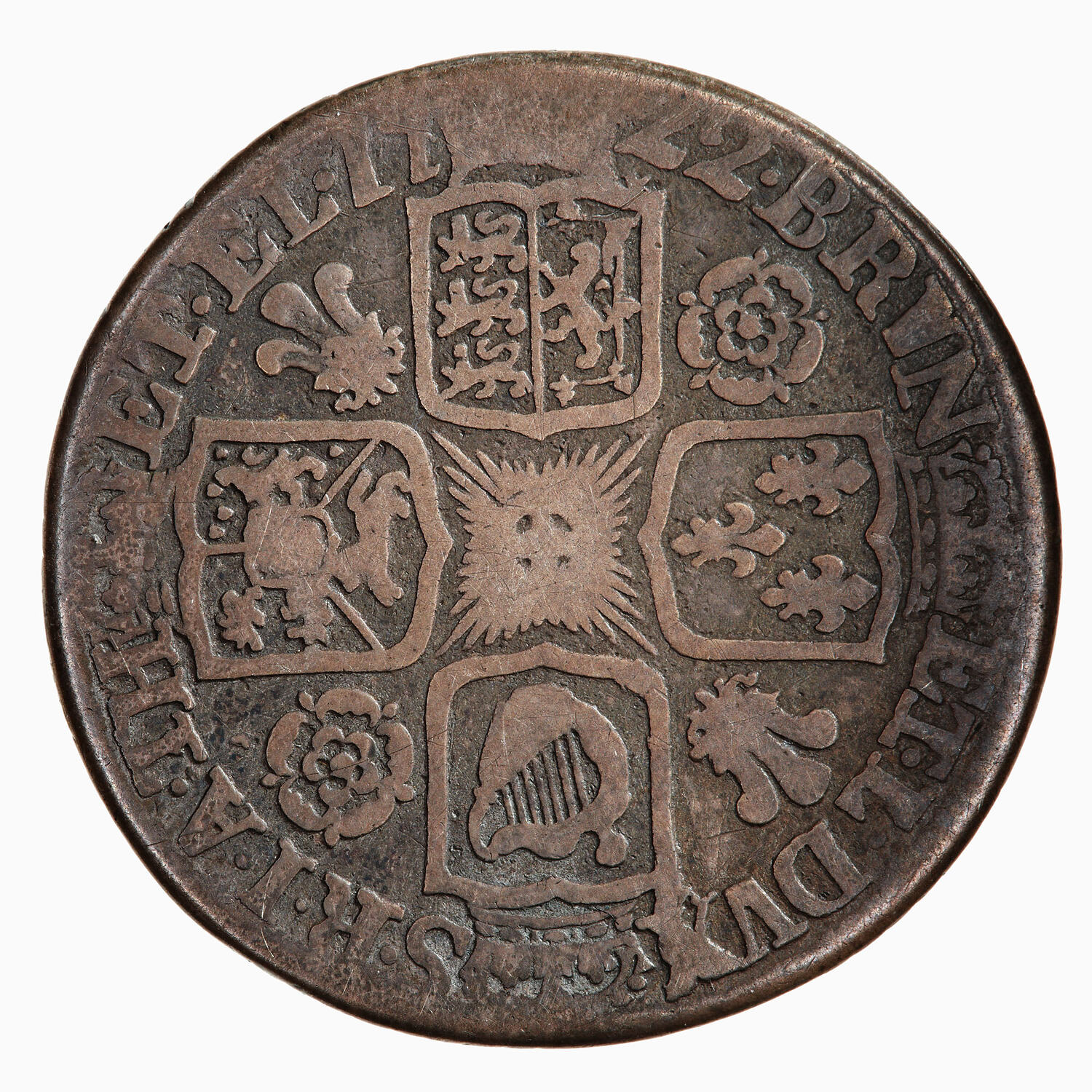 Coin - Shilling, George I, Great Britain, 1722