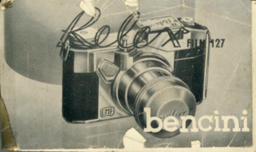 Instruction Book - Bencini, CMF 127 Relex Camera, circa 1950