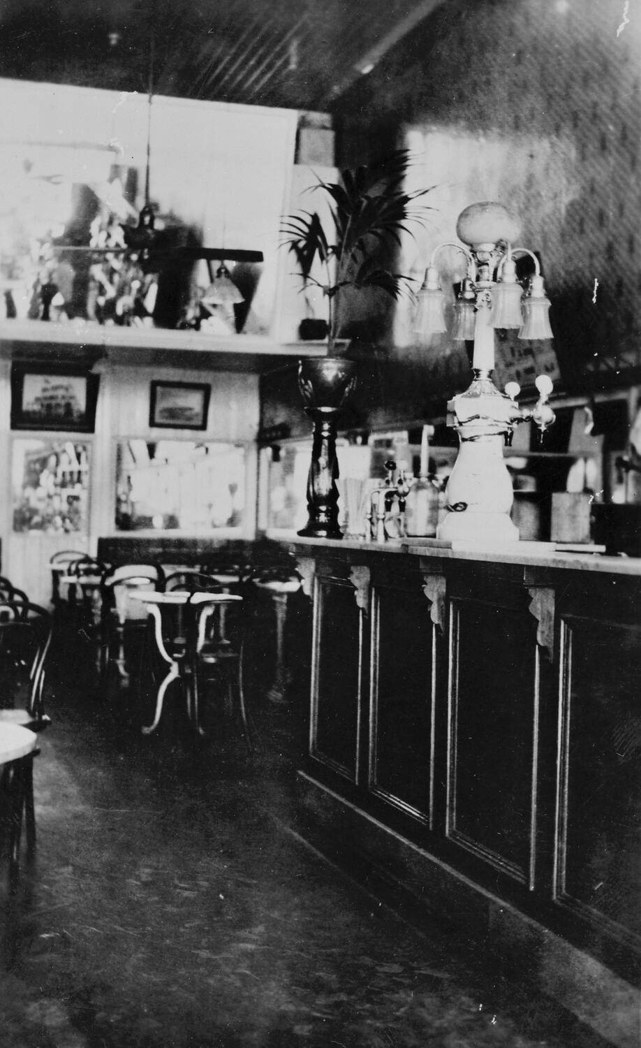 Digital Photograph - Interior of Anglo-American Cafe, Melbourne, 1912