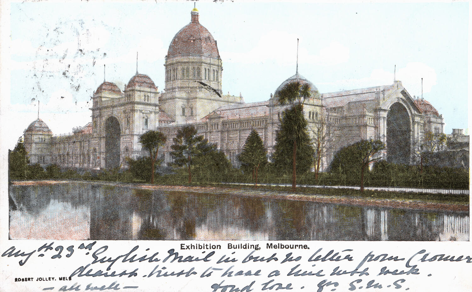 Postcard - Southern Facade, Exhibition Building, Robert Jolley ...