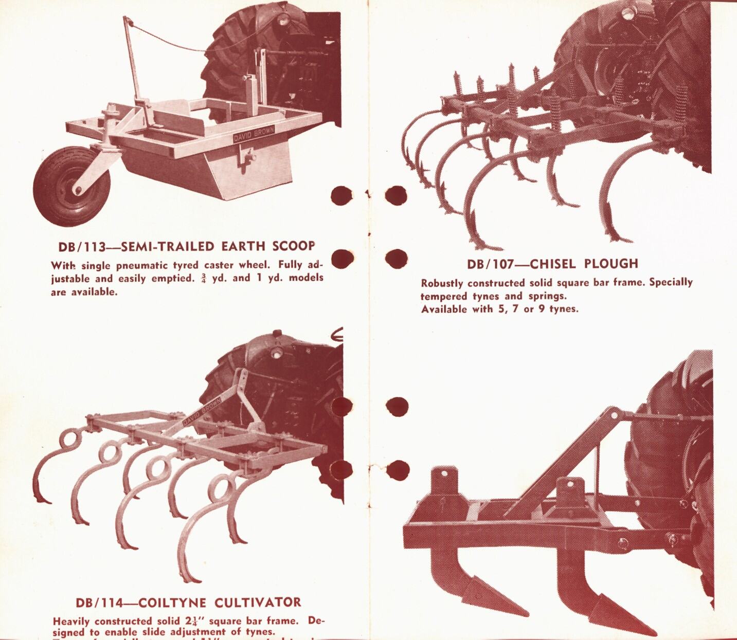 Descriptive Leaflet - David Brown Matched Implements, circa 1960
