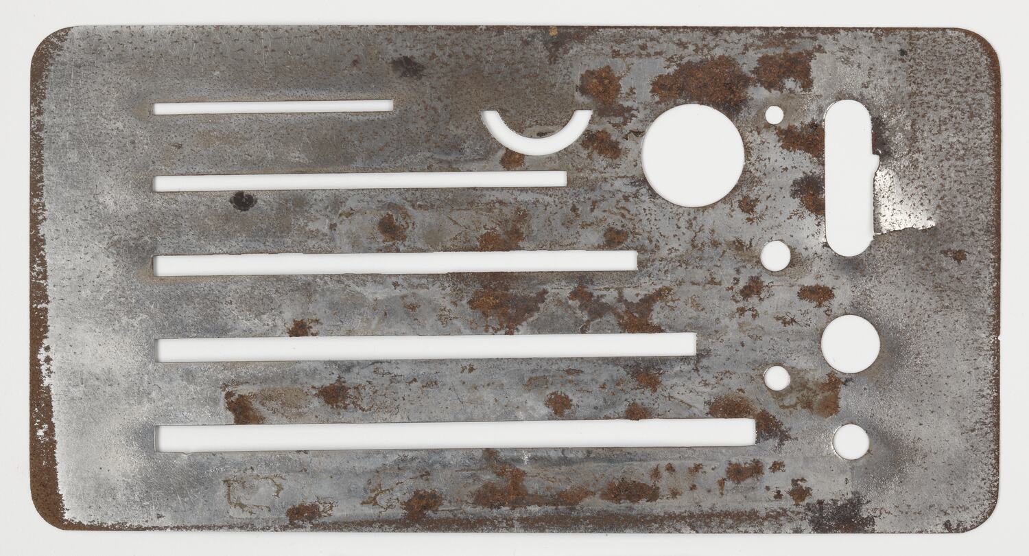 Erasing Shield - Stainless Steel, circa 1930s-1940s