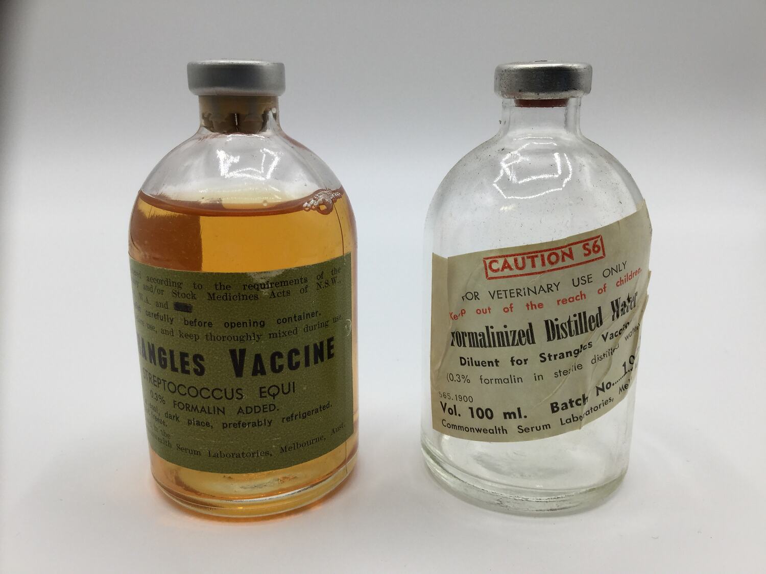 Vaccine Vial - Strangles, Boxed, 1969