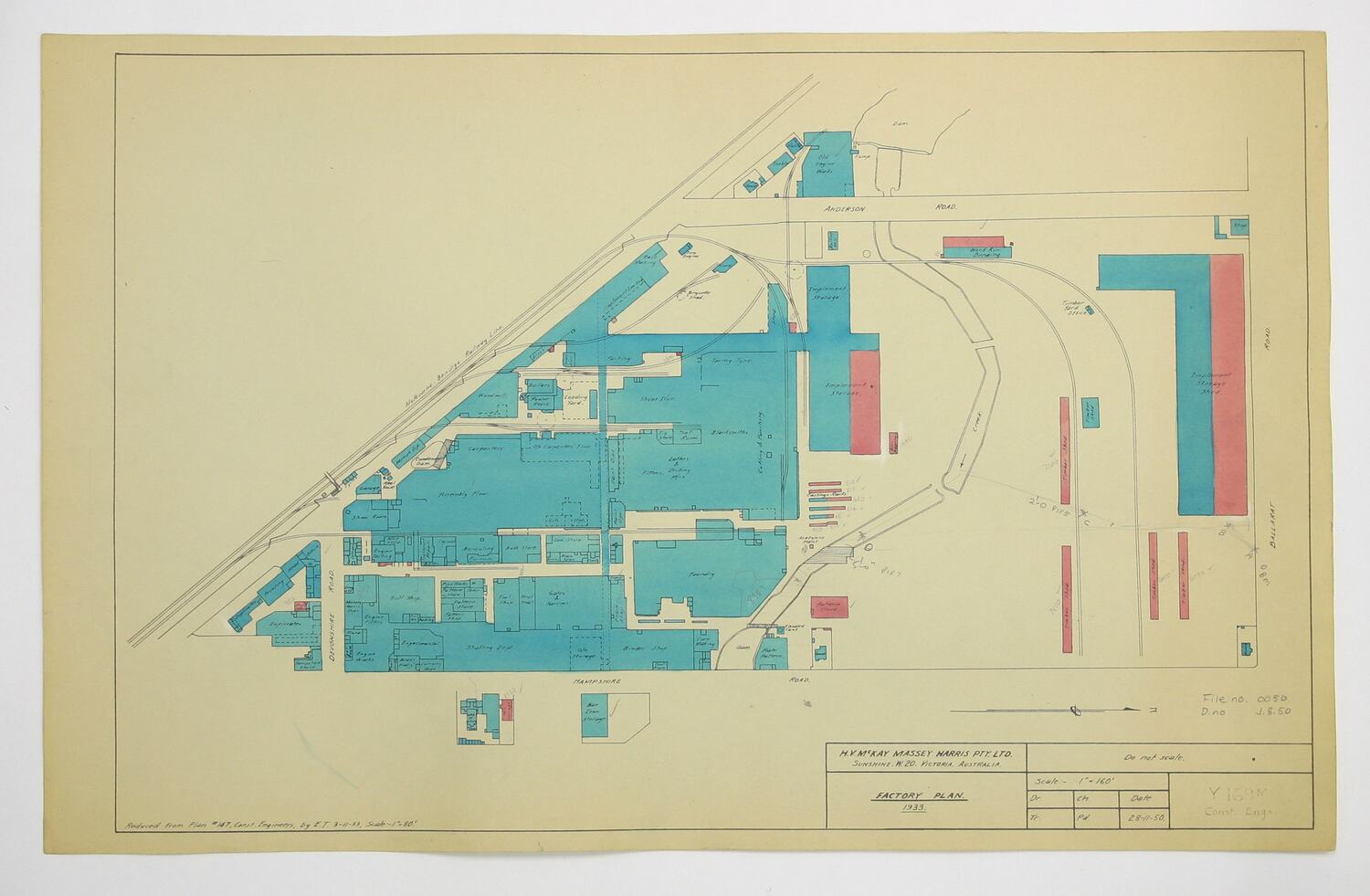 Site Plan - H.V. McKay Massey Harris, Factory Plan, Sunshine, Victoria ...