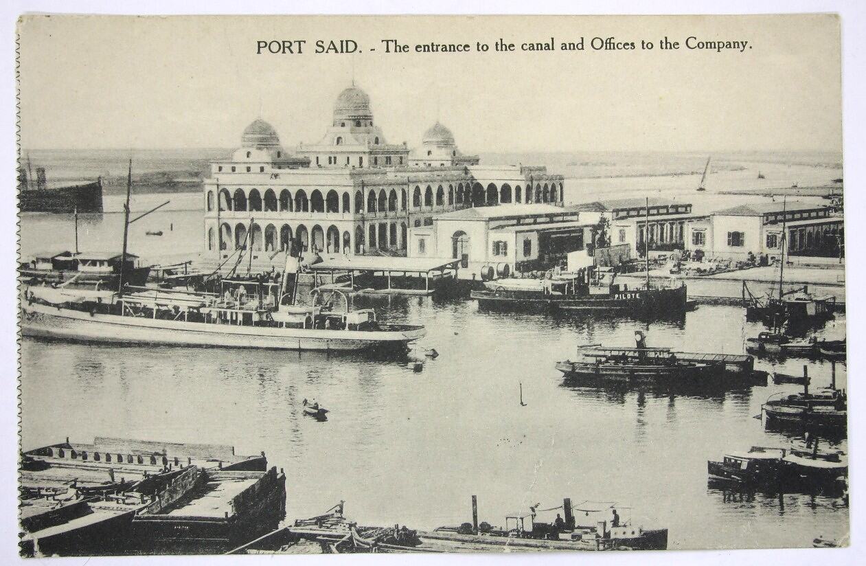 Postcard - Port Said, Entrance to the Canal, Will to Belle, World War I ...