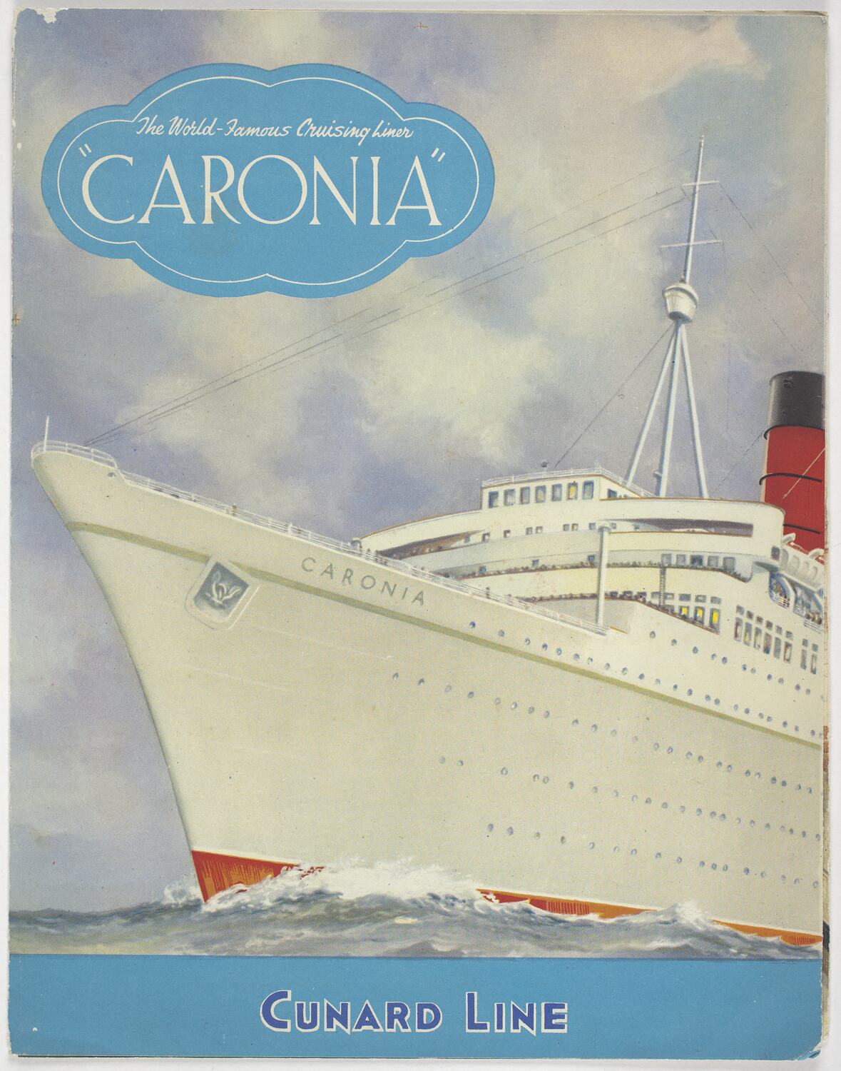 Brochure - SS Caronia, Cunard Lines, circa 1950s