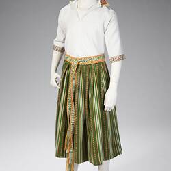 Skirt - Anita Apinis, Latvian, Dignaja Region, Green, Brown & Cream ...