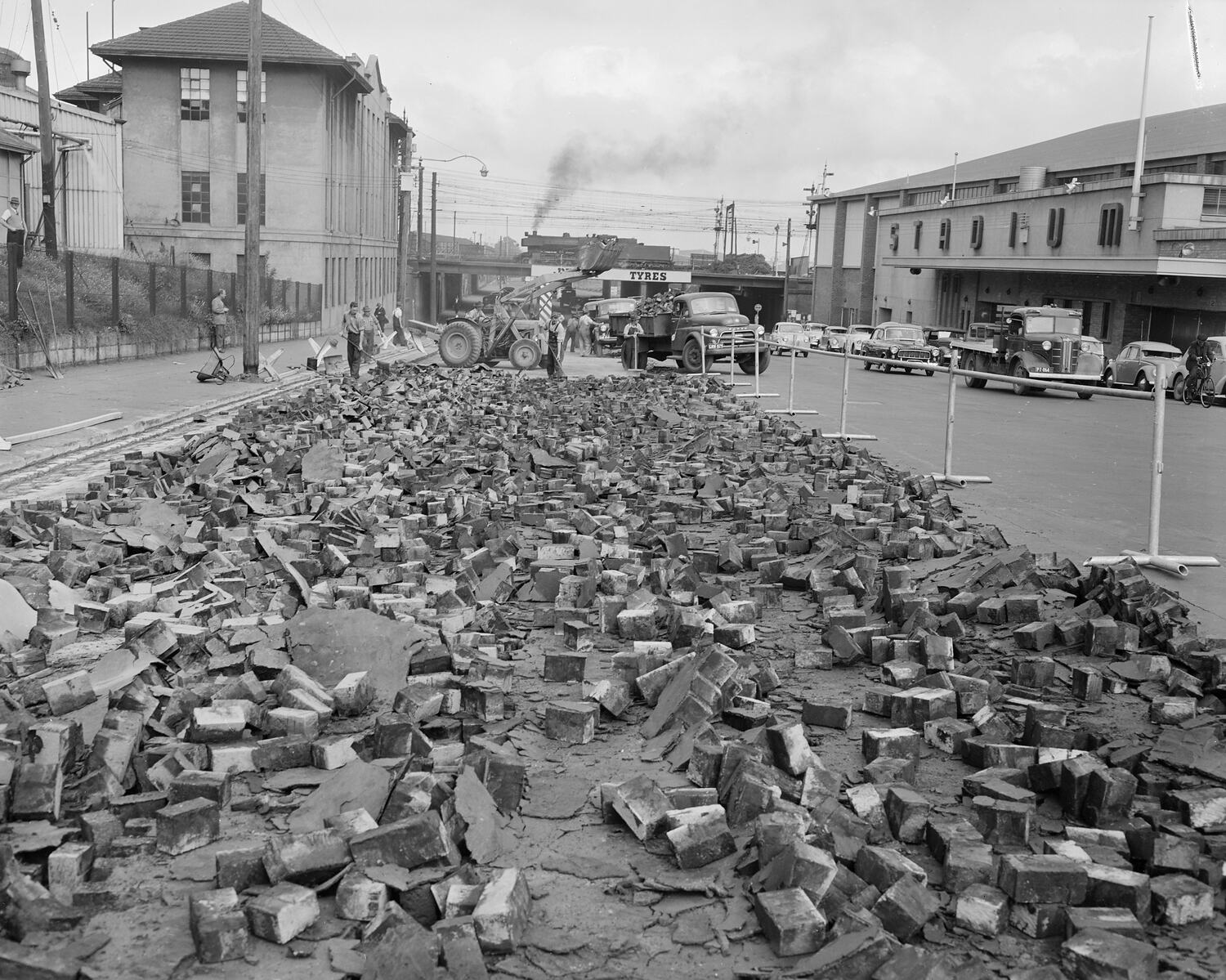 Negative - Construction Site, Melbourne, Victoria, 1958
