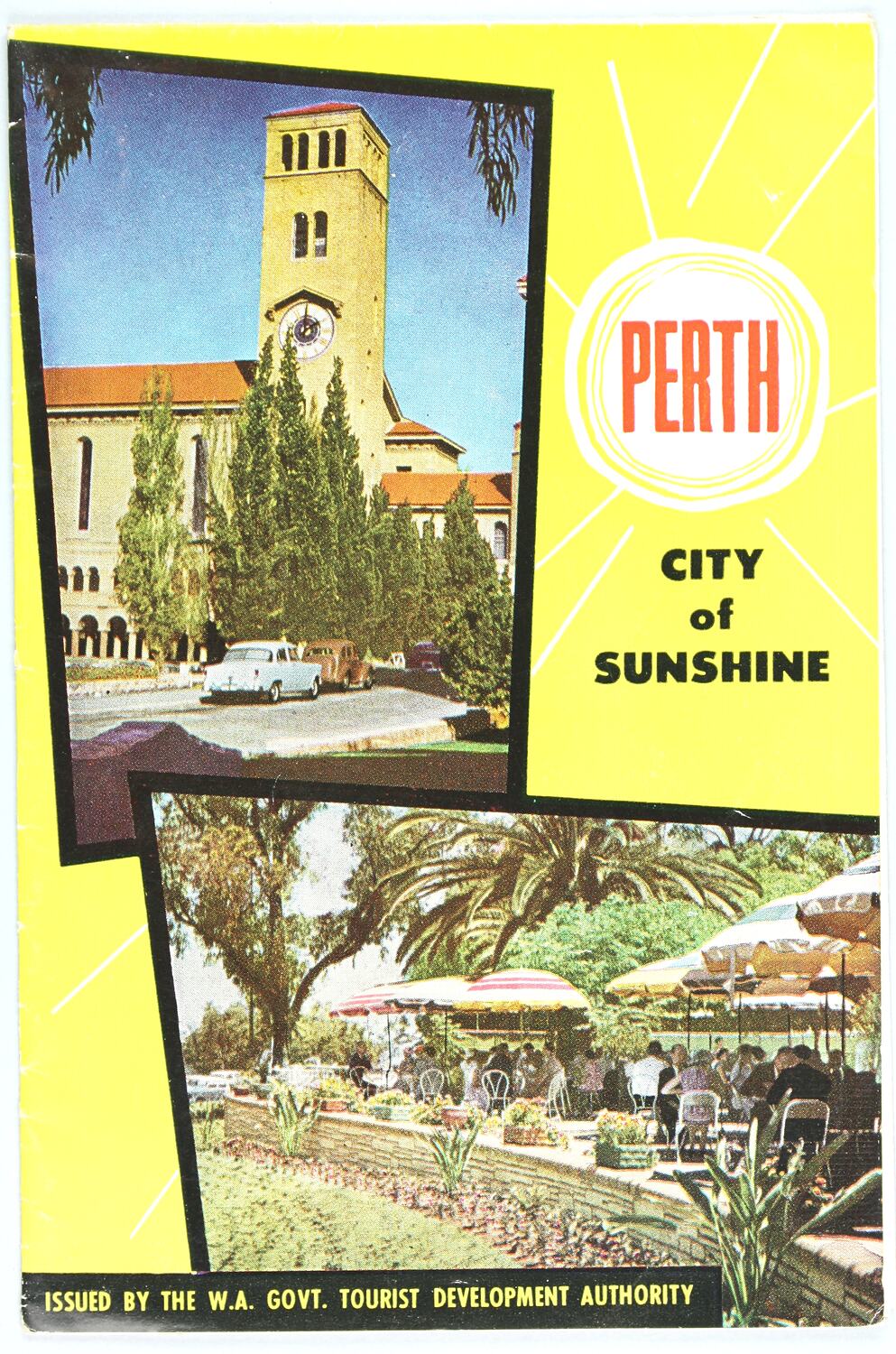 Map - 'Perth, City of Sunshine', Perth, Western Australia, circa 1961