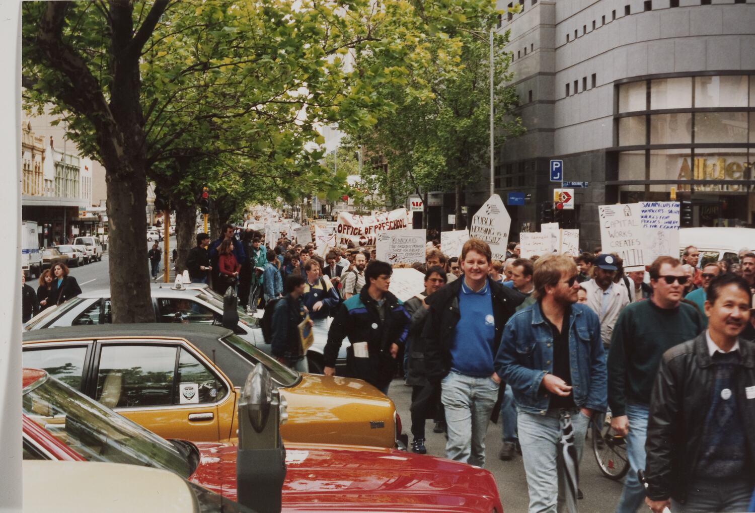 Digital Photograph - Protestors Marching in Street Demonstration ...