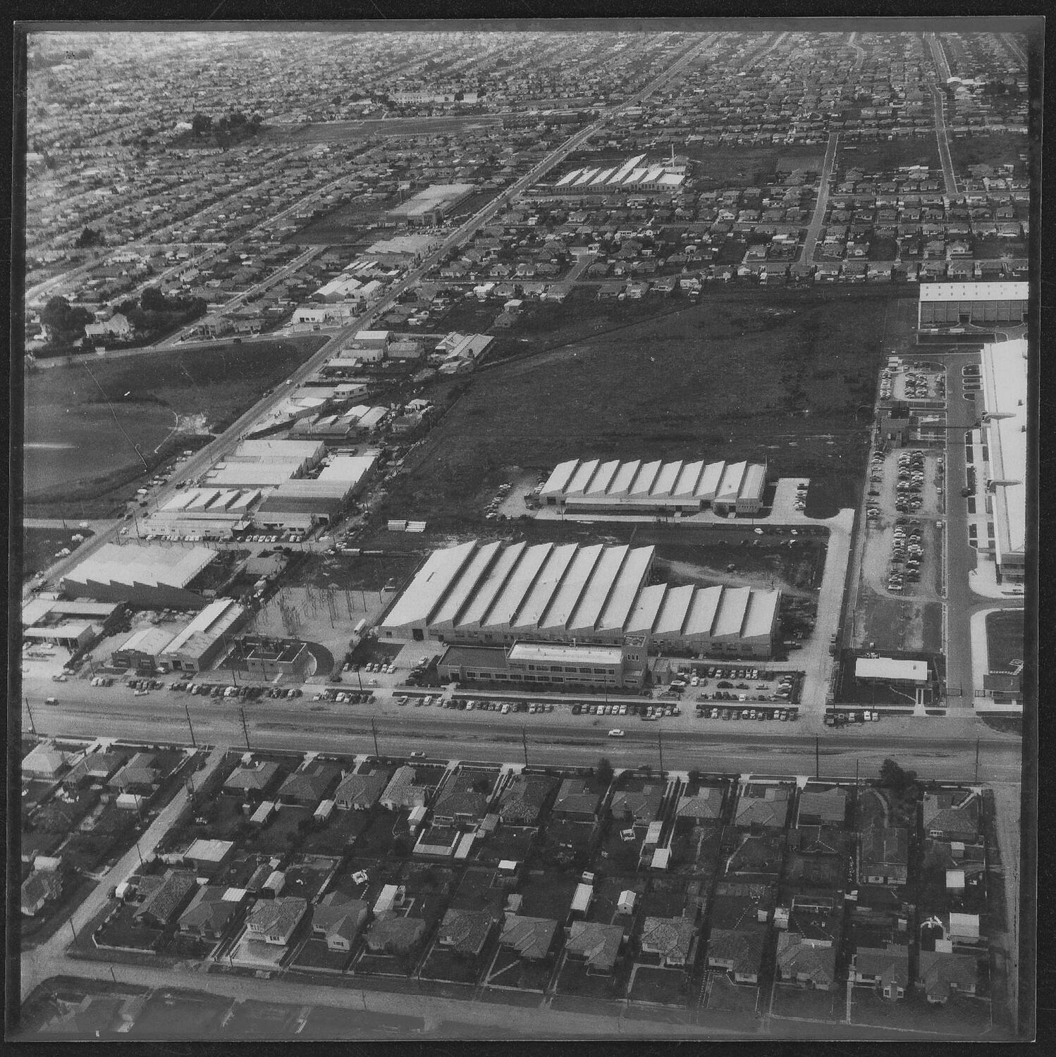Photograph - Aerial View of a Factory & Suburb, Victoria, circa 1958