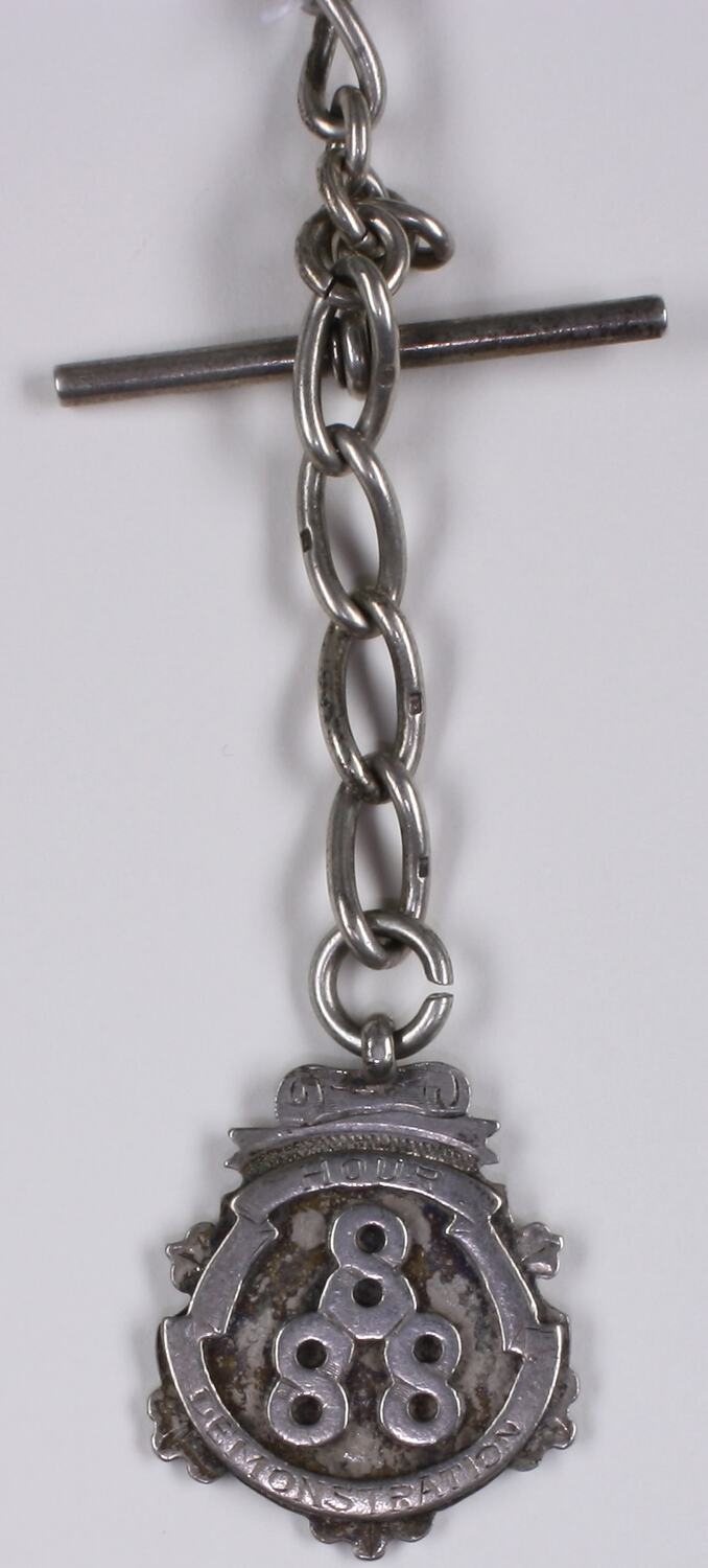 Fob & Chain - Eight Hour Day Demonstration, 1902-1909