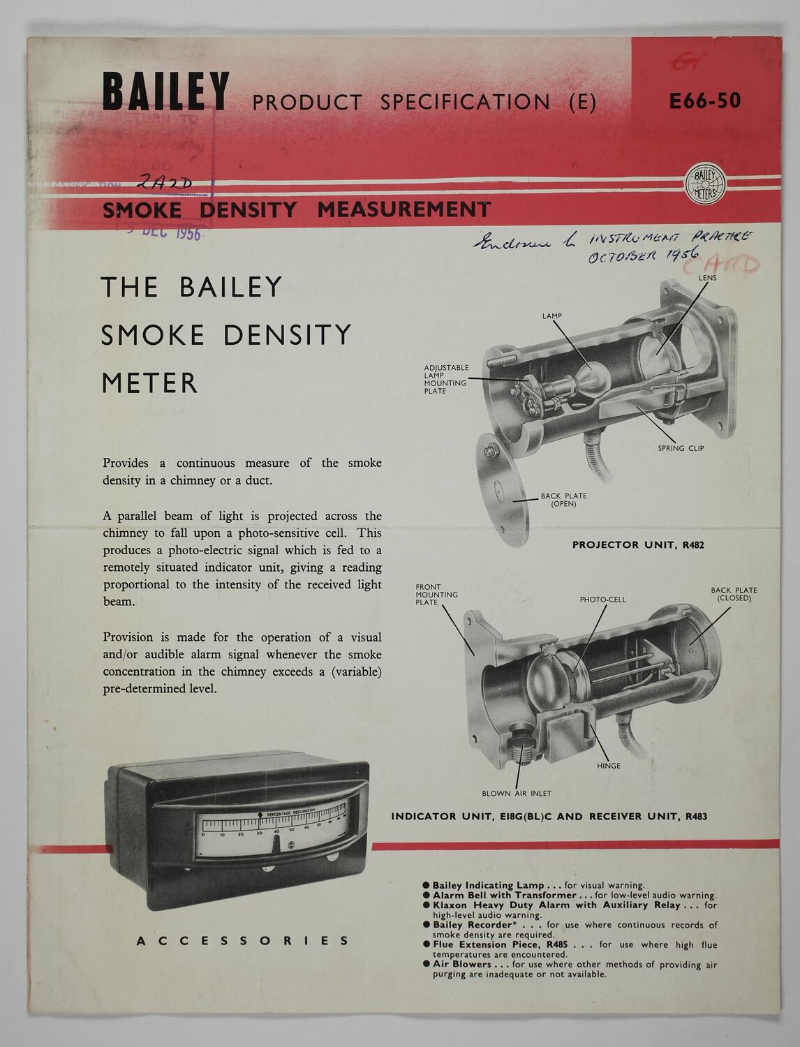 Specifications - Bailey Meters & Controls Ltd, Smoke Detection ...