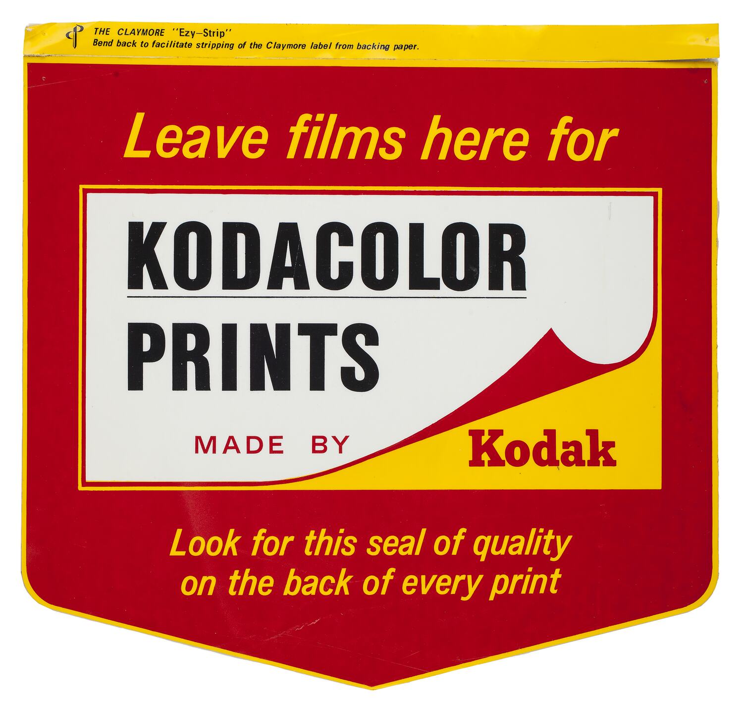 Sticker - Kodak Australasia Pty Ltd, 'Leave Films Here for Kodacolor ...