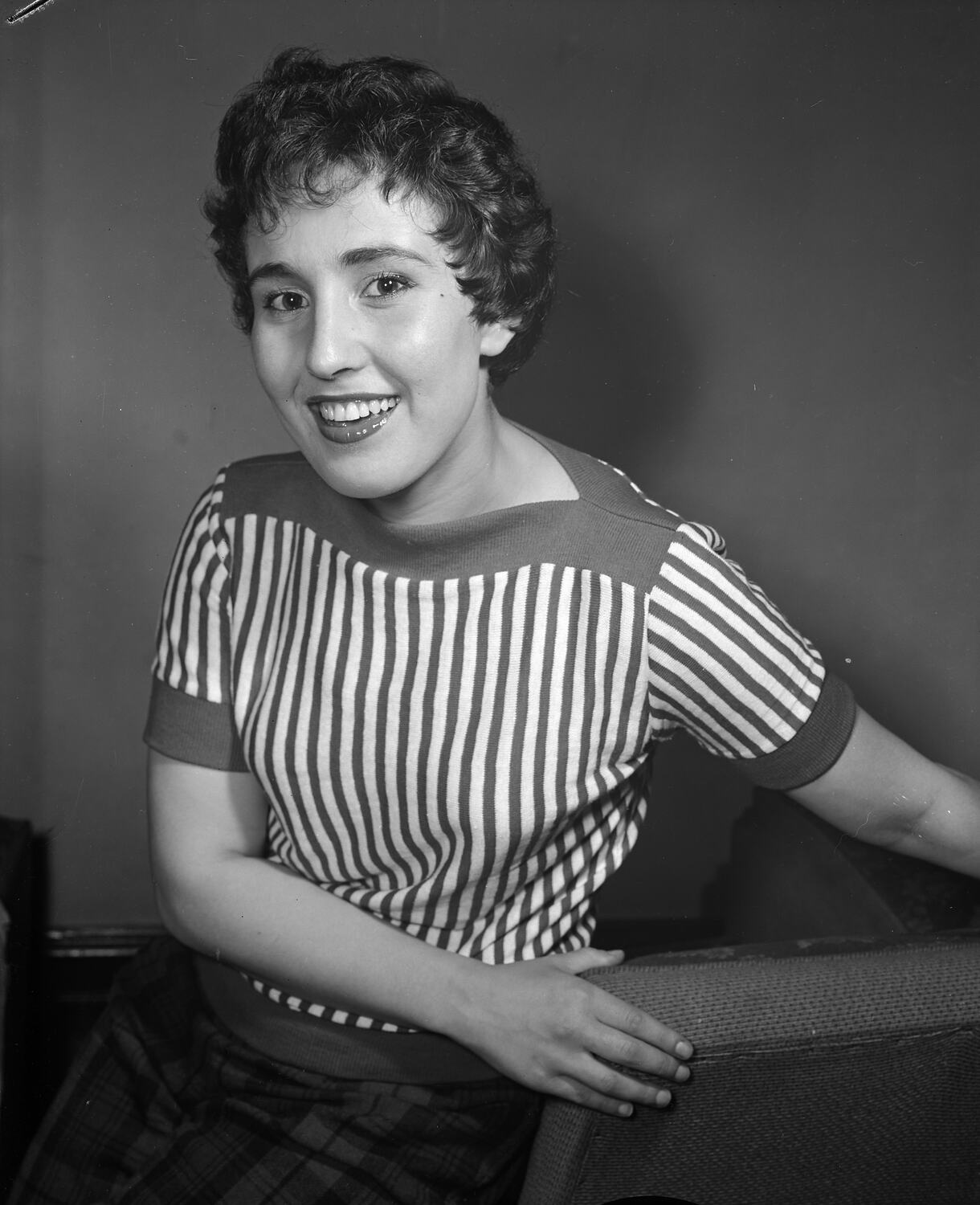 Negative - Portrait of M Mills, South Melbourne, Victoria, Nov 1958