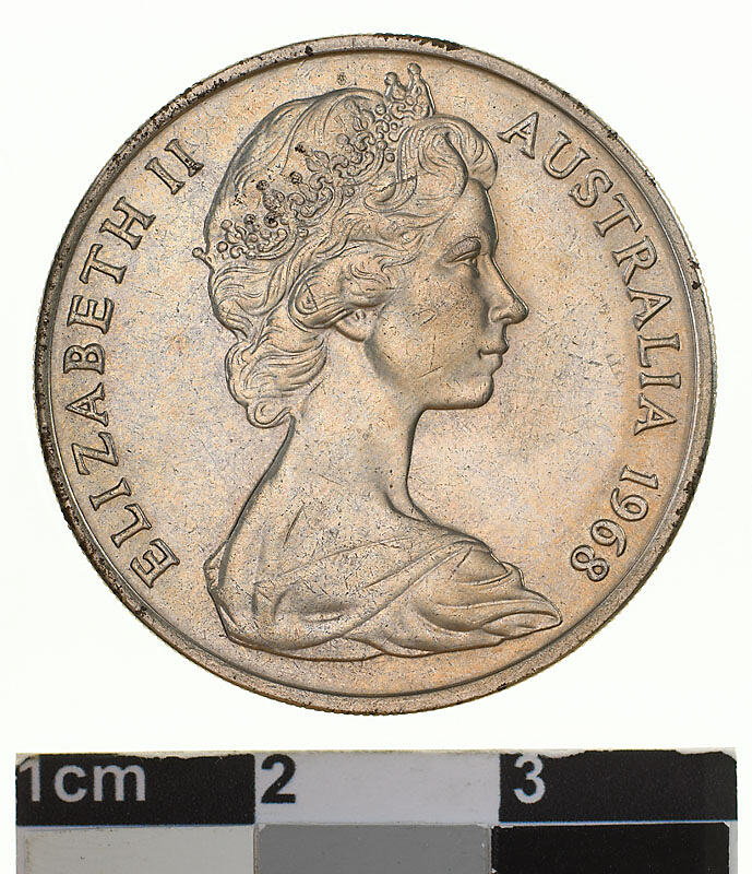 Coin - 20 Cents, Australia, 1968
