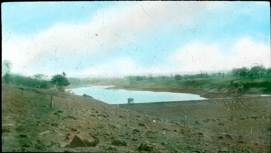 Lantern Slide - Melton Weir, Victoria, Date Unknown