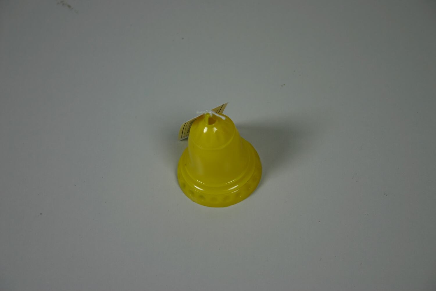 Christmas Decoration - Bell, Yellow Plastic, circa 1950s