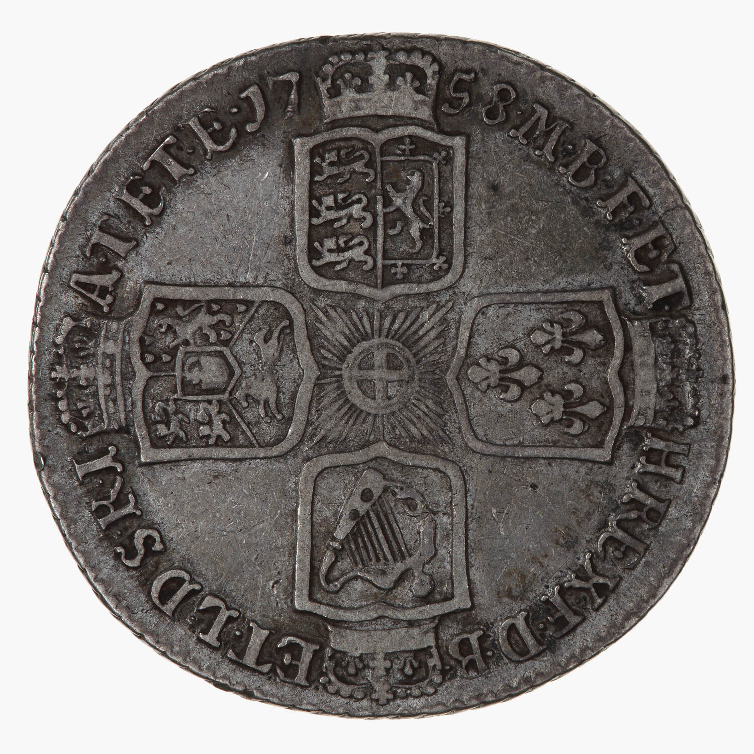 Coin - Shilling, George II, Great Britain, 1758