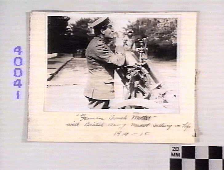 Photograph - Warrant Officer, Royal Field Artillery, Monkey Mascot ...
