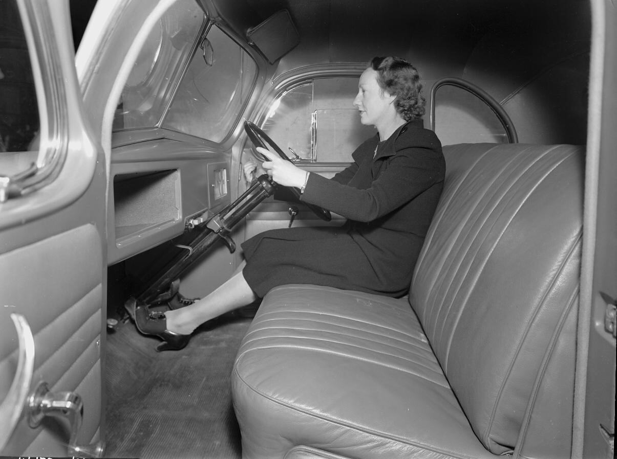 Negative - International Harvester, Interior, K1 Utility, Miss Rutter, 1946
