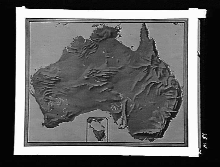 Glass Negative - Map of Australia