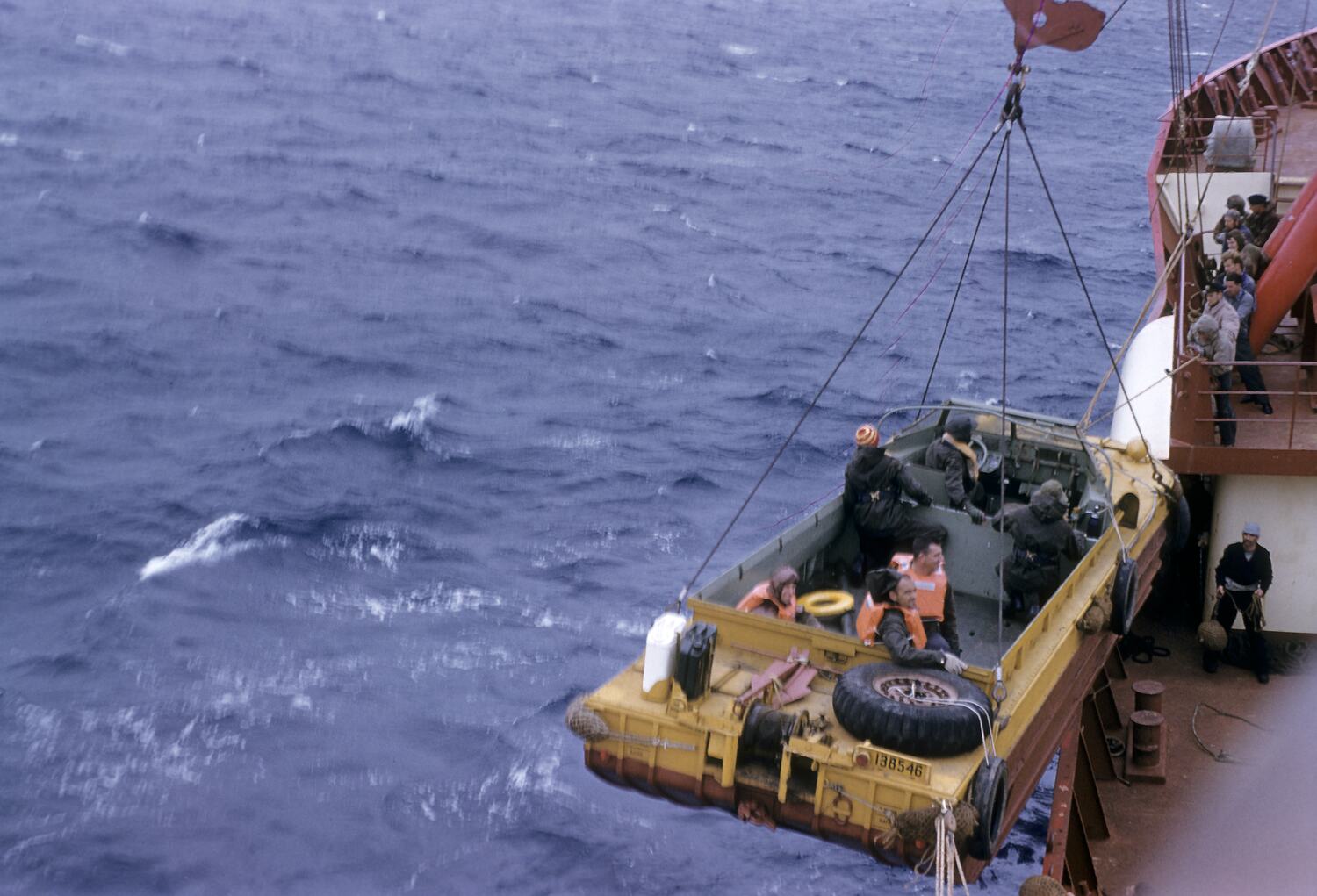Slide - DUKW Amphibian Vehicle Going Overboard, Hurd Point, Macquarie ...