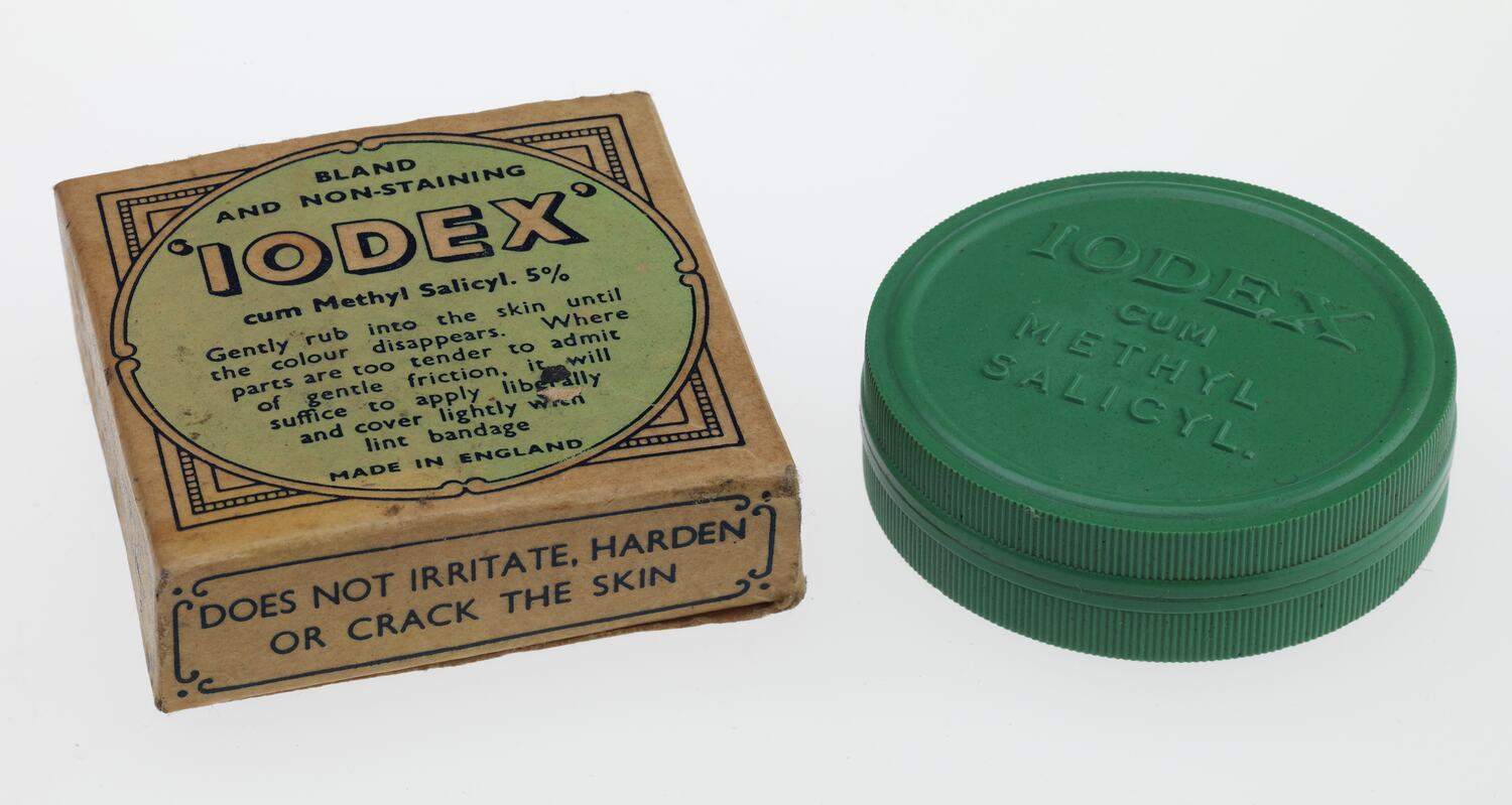 Ointment - 'Iodex', Menley & James Ltd., England, 1920-1940