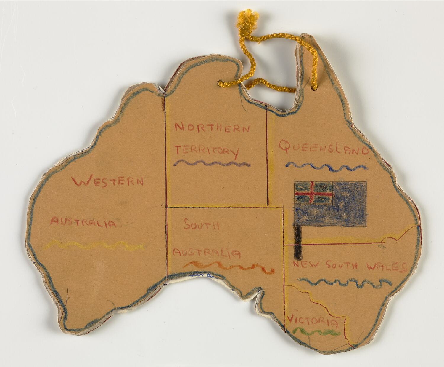 Map of Australia - Student Project, England, circa 1956