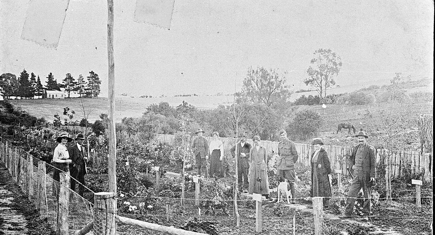 Negative - Group in Garden at 'Corindhap' Plantation, Corindhap ...