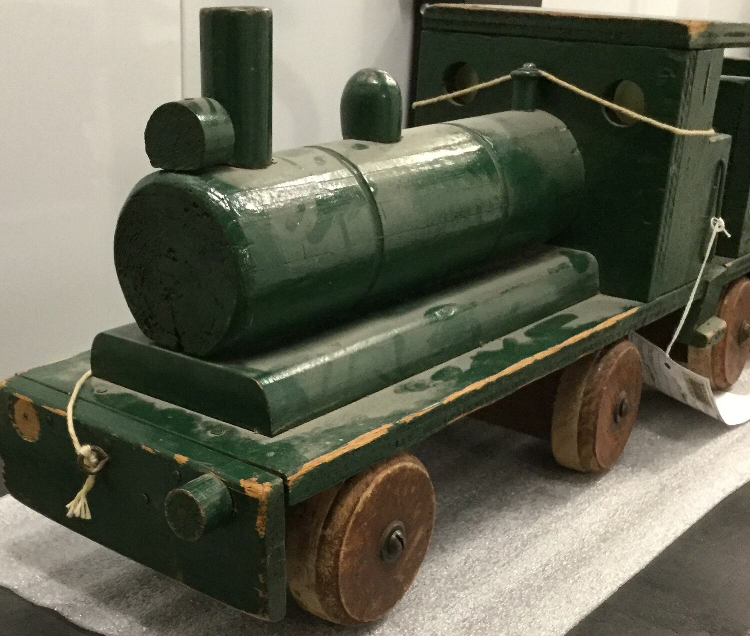 Toy Train Engine - Pull Along, Wooden, 1900-1940