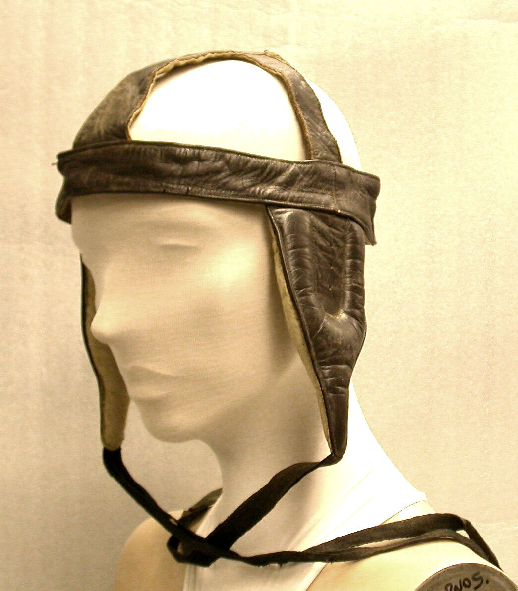 Ear Protector - Rugby Union, Brown Leather, circa 1930s