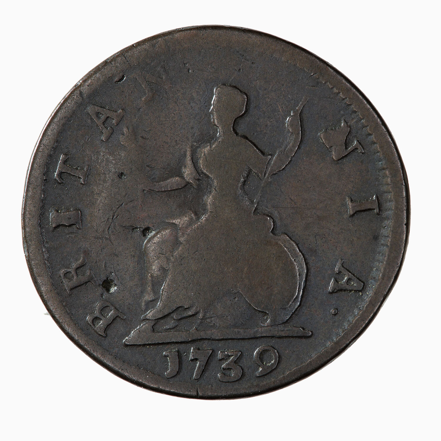 Coin - Farthing, George II, Great Britain, 1739