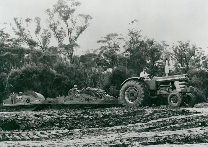 Photograph - Massey Ferguson, MF1100 Tractor & Compactor, circa 1966