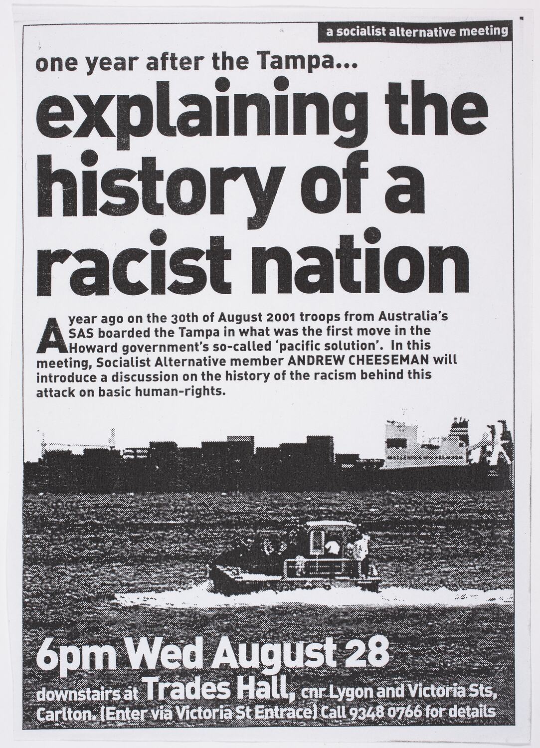 Leaflet - Explaining the History of a Racist Nation, Socialist ...