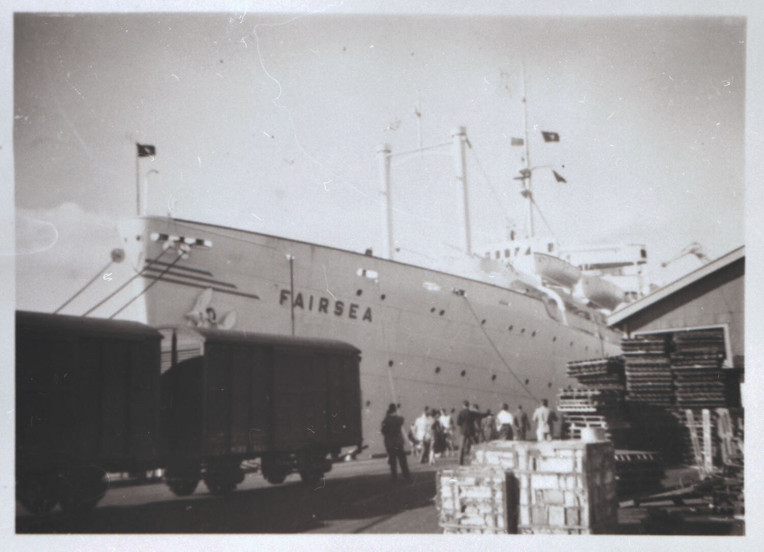 Negative - MV Fairsea in Port, Fremantle, Western Australia, 1957