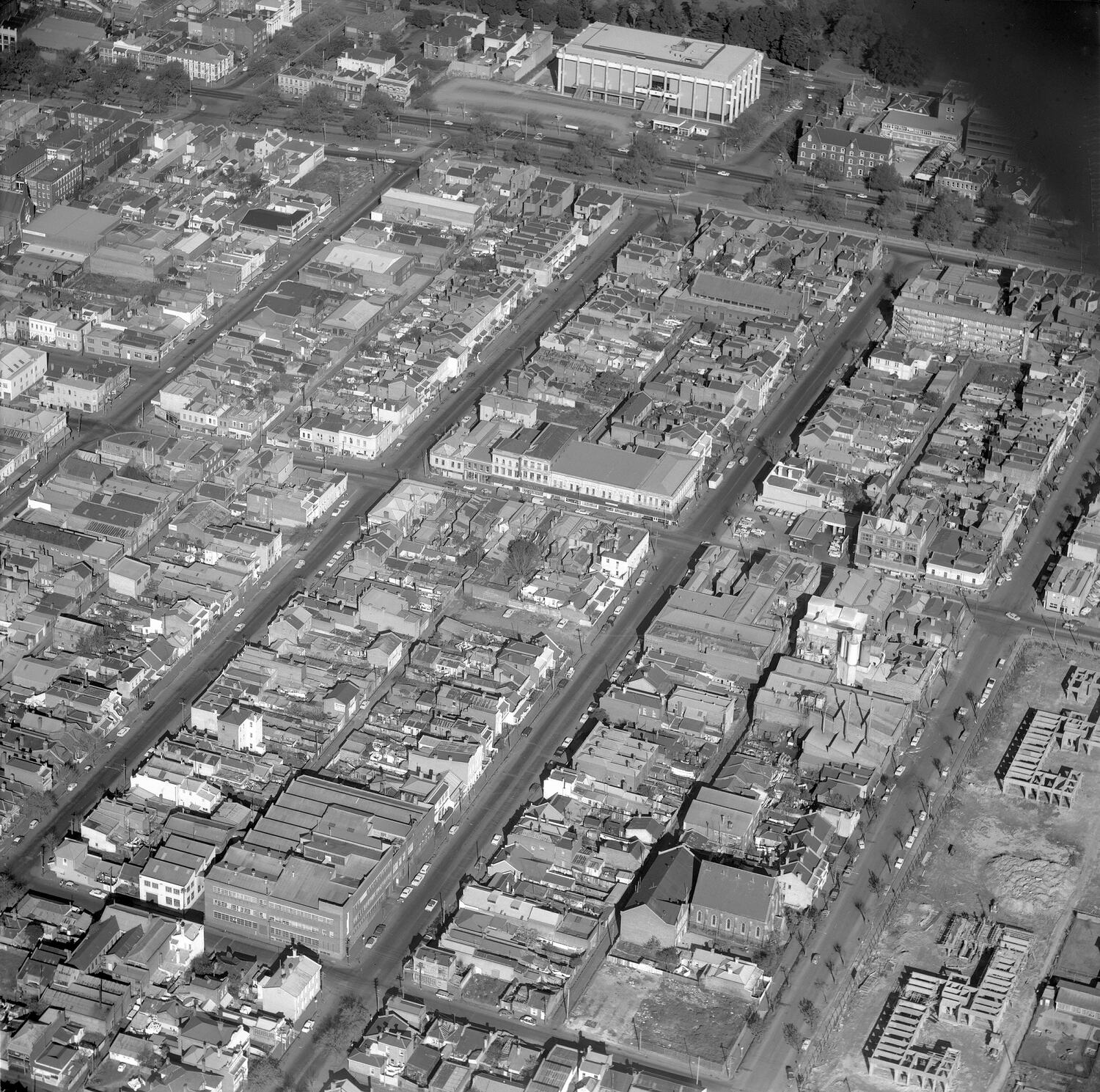 Negative - Aerial View of Fitzroy, Victoria, Jun 1969