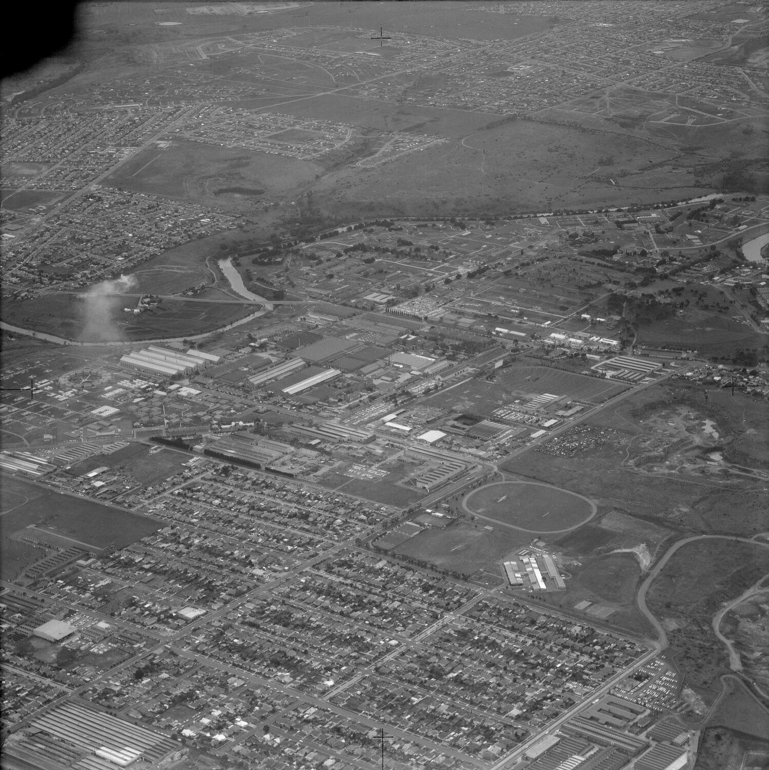Negative - Aerial View of Maidstone & Maribyrnong, Victoria, 1970-1974