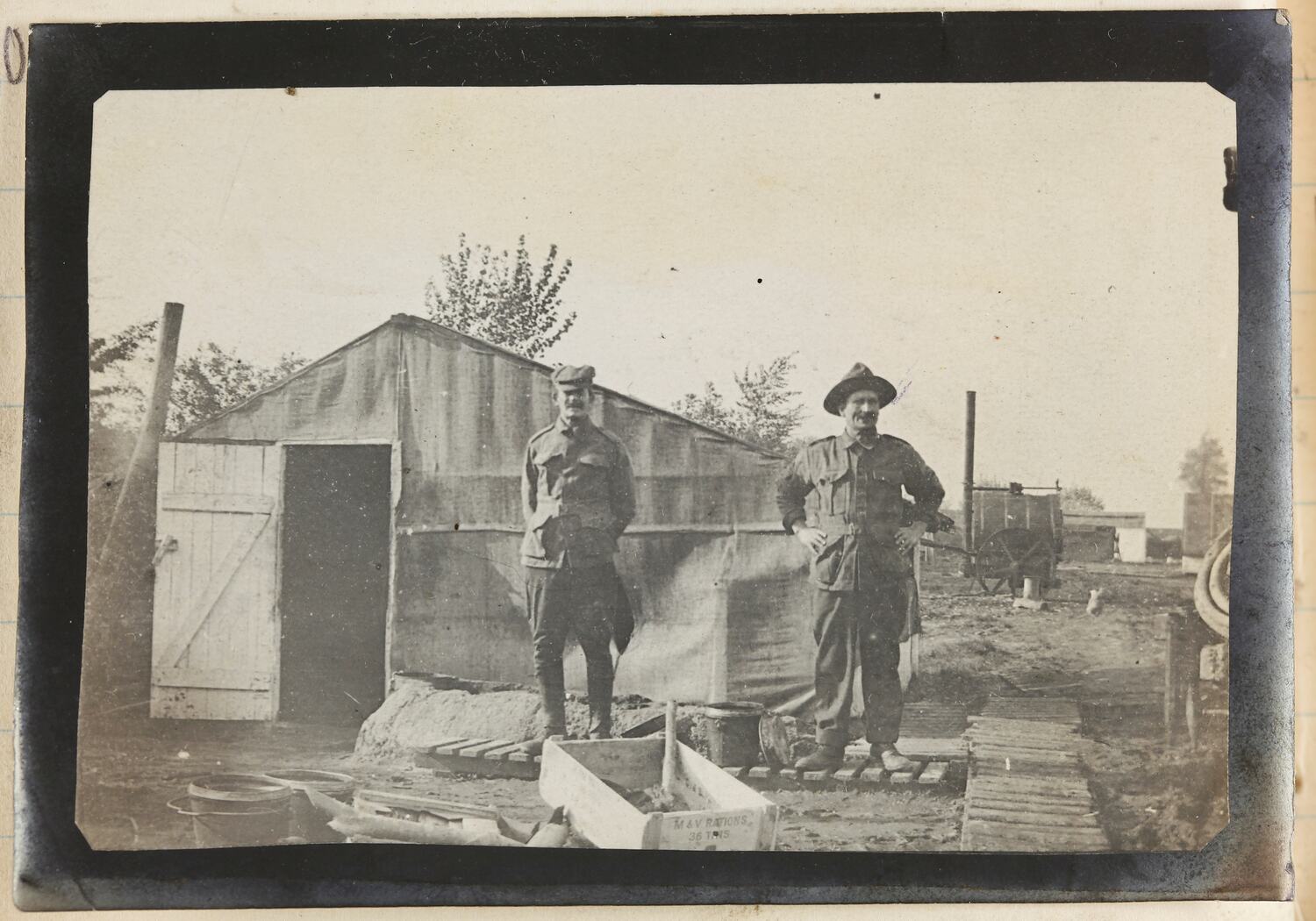 Photograph - Two Soldiers in Front of a Tent, Wippenhoek, Belgium ...