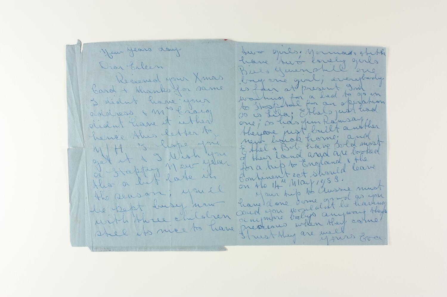 Aerogramme - Eva, Victoria to Jim & Eileen Leech, Newton Heath, England ...