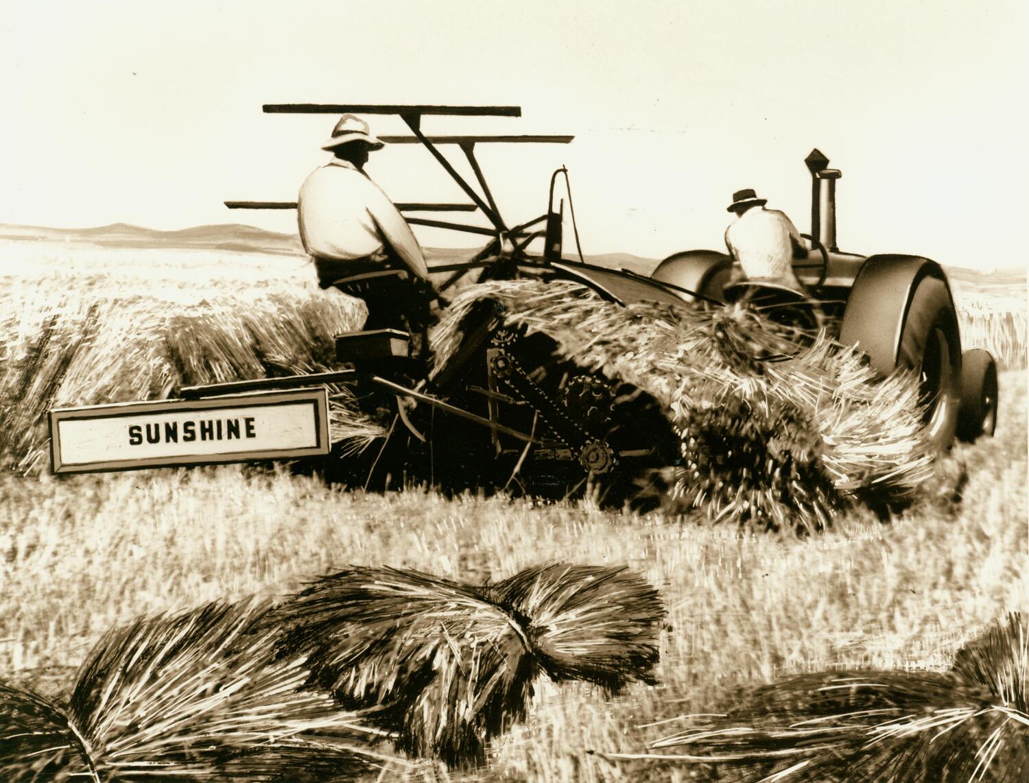 Photograph - Sunshine, Reaper Binder, circa 1947