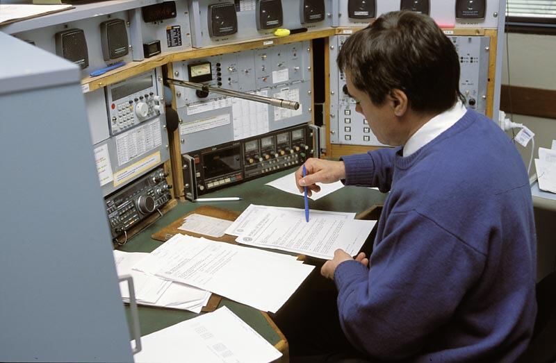 Slide - Operator's Room, Melbourne Coastal Radio Station, Cape Schanck ...