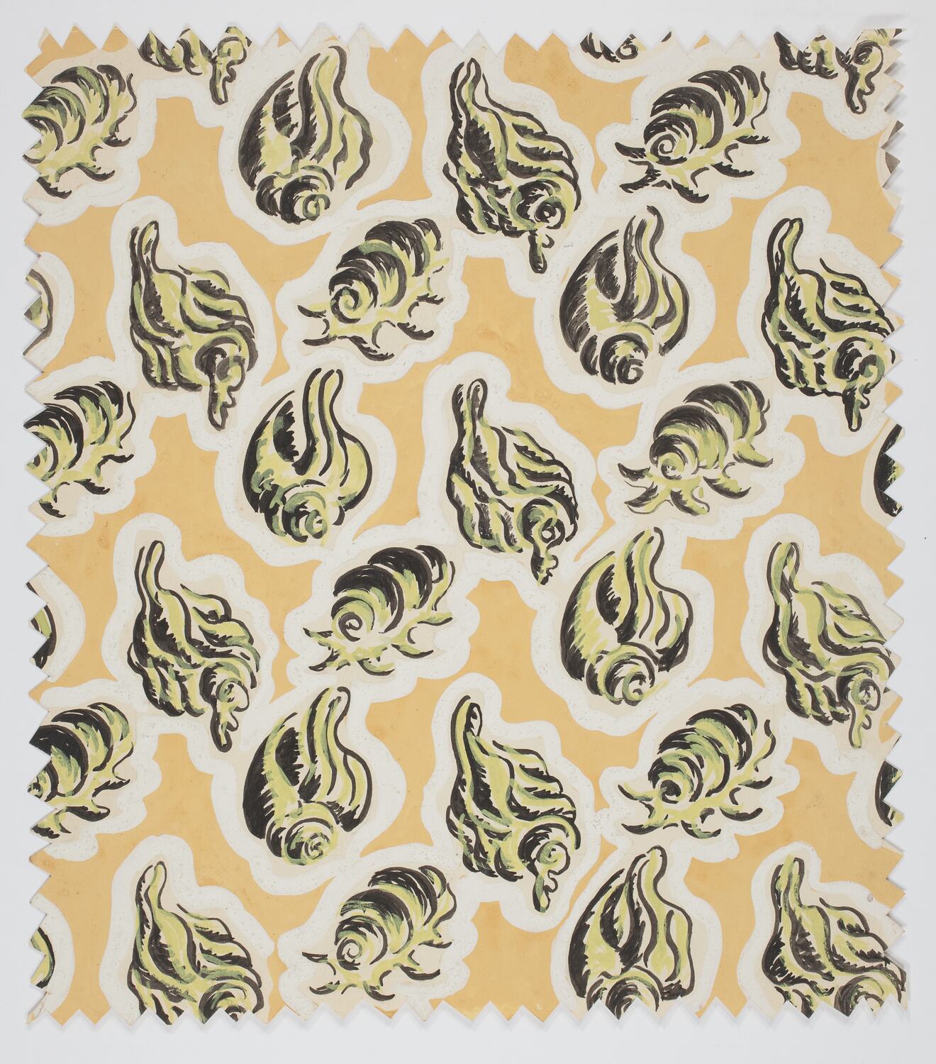 Artwork - Design for Textiles, Shell Shapes, circa 1950s