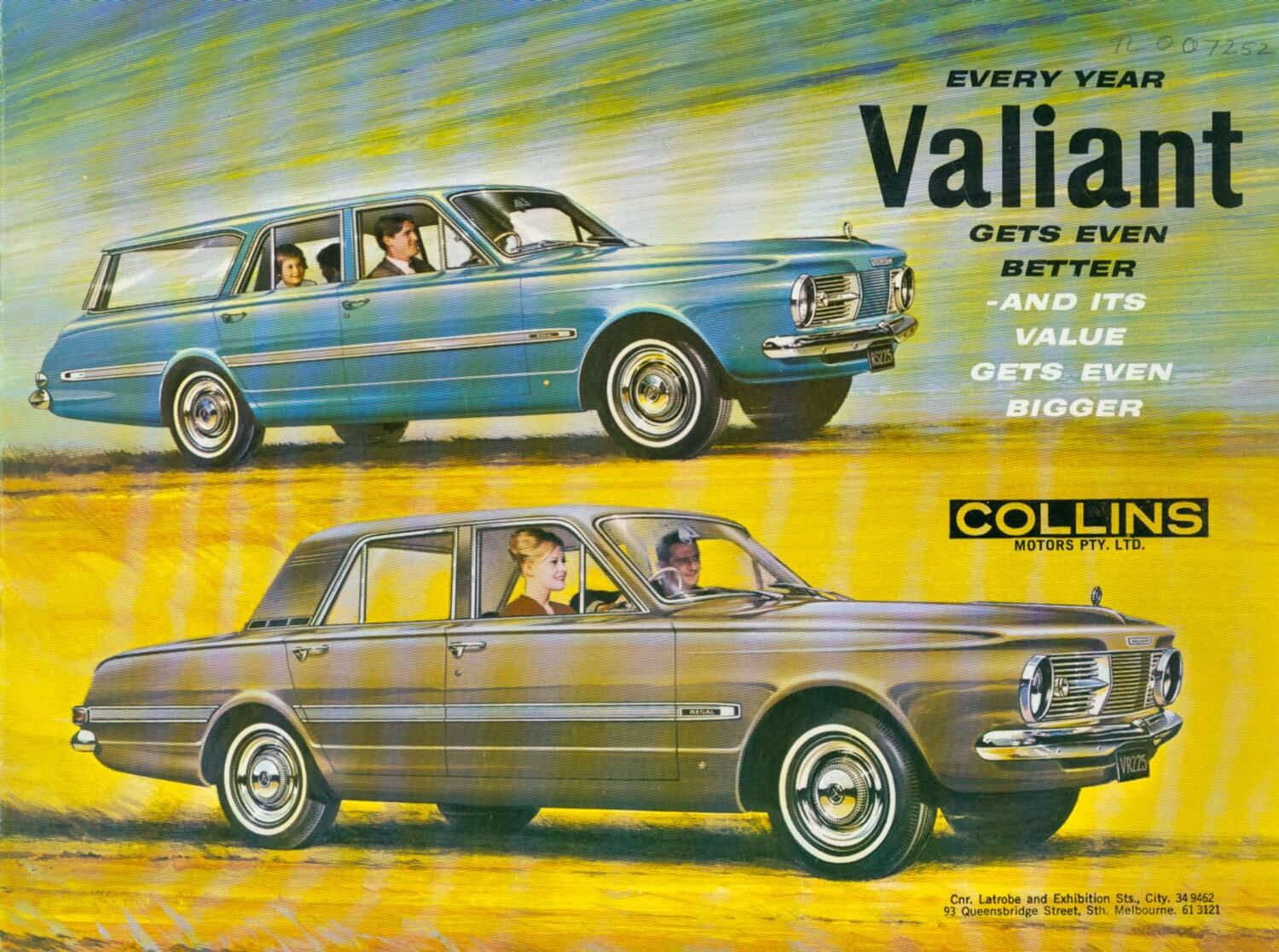 Publicity Brochure - Chrysler Australia, Valiant, Collins Motors, 1965